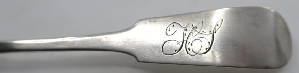 Antique Newell Harding & Co. Coin Silver Dessert Oval Soup Spoon, 7 1/8 ...