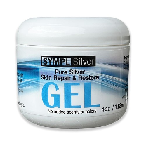 Pure Silver Skin Repair Restore Gel - 4oz - Unscented - 75ppm Colloidal ...