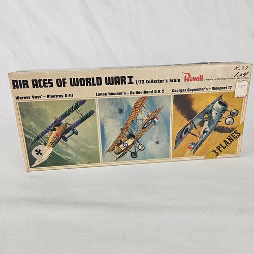 Vintage Revell Air Aces of World War 1 - 1/72 Scale Plastic Model Kit ...