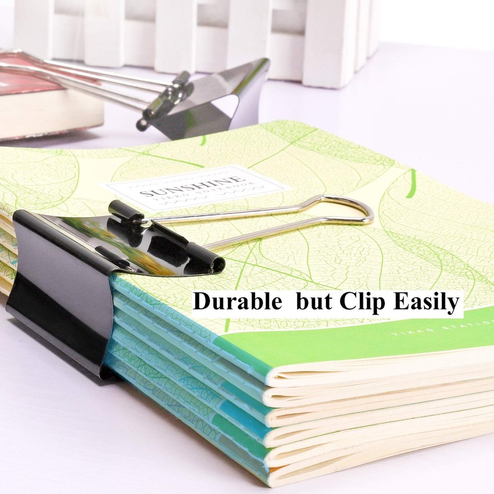 Extra Large Binder Clips 2.4 Inch Length Jumbo Binder Clips for Office ...