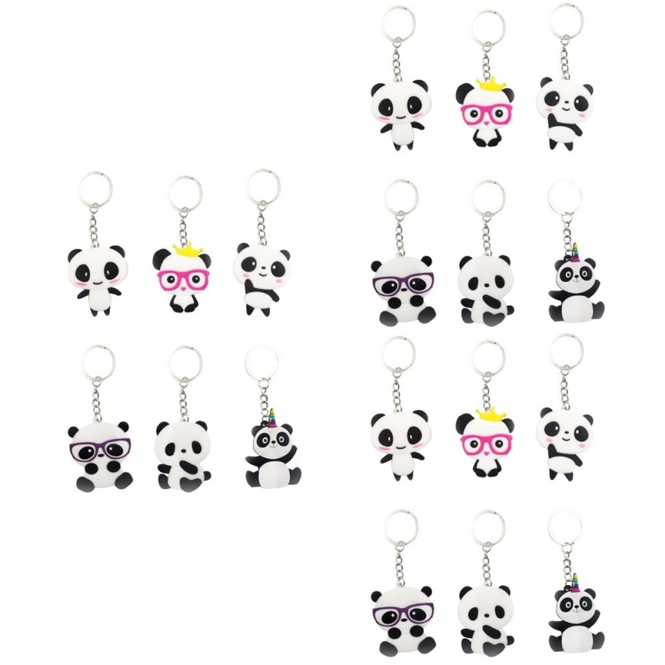 Set of 3 Panda Keyring Animal Keyrings Accessories Cute Keychains | eBay UK