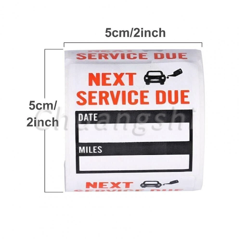 300PCS Oil Change Service Reminder Stickers Window Lite Sticker Pack 2 ...