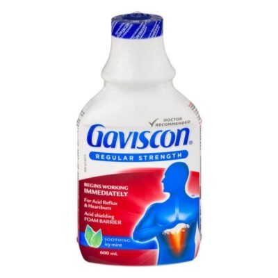 Gaviscon Regular Strength Liquid Soothing Icy Mint, 600ml | eBay