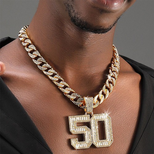 Sunflower Bling Pendant Necklace Fashion Jewelry fro Men Hip Hop Cuban ...