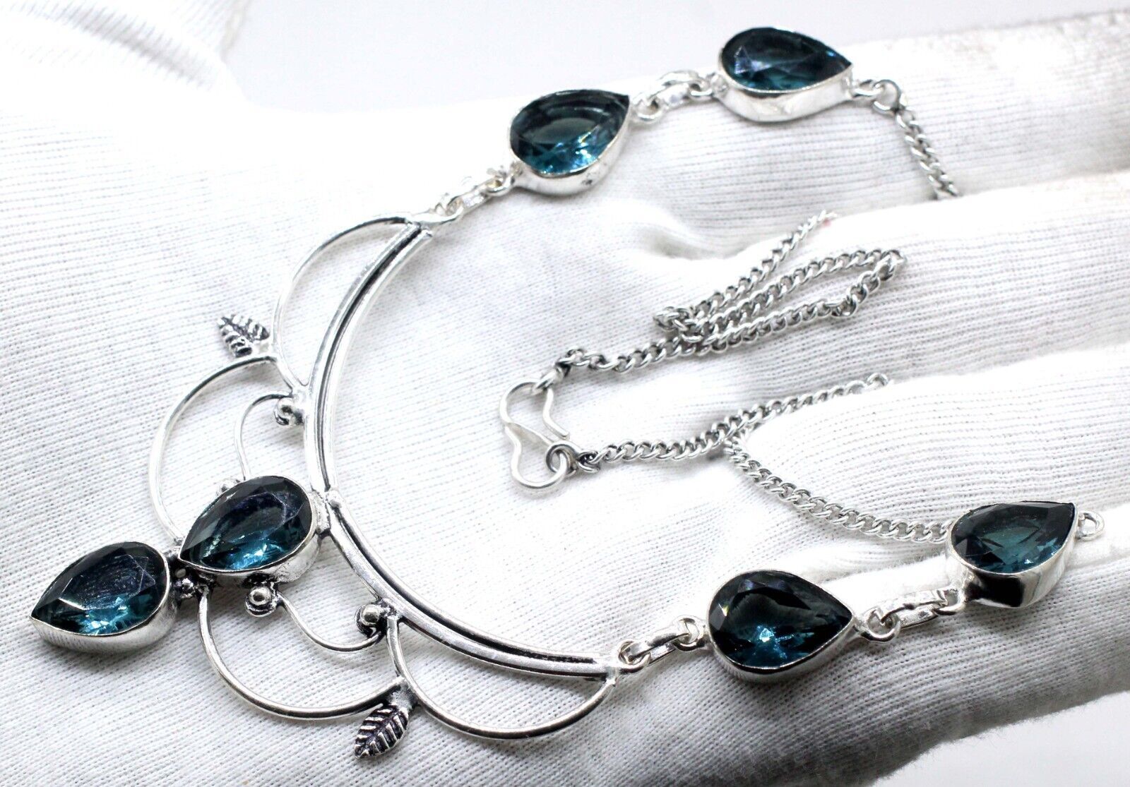 925 Sterling Silver London Blue Topaz Stone Handmade Jewelry Necklace | eBay