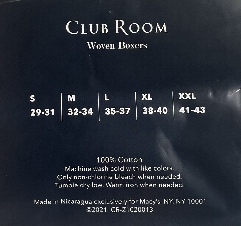 Club Room Men's 4-Pack Cotton Boxers Underpants, Skysail Blue, M | eBay