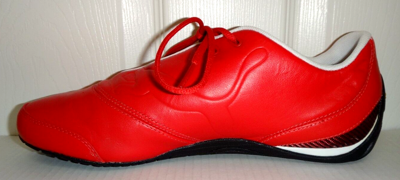 PUMA Ferrari Fat Lace-up Sneakers Red Leather Men's Size 8.5 / Women's ...