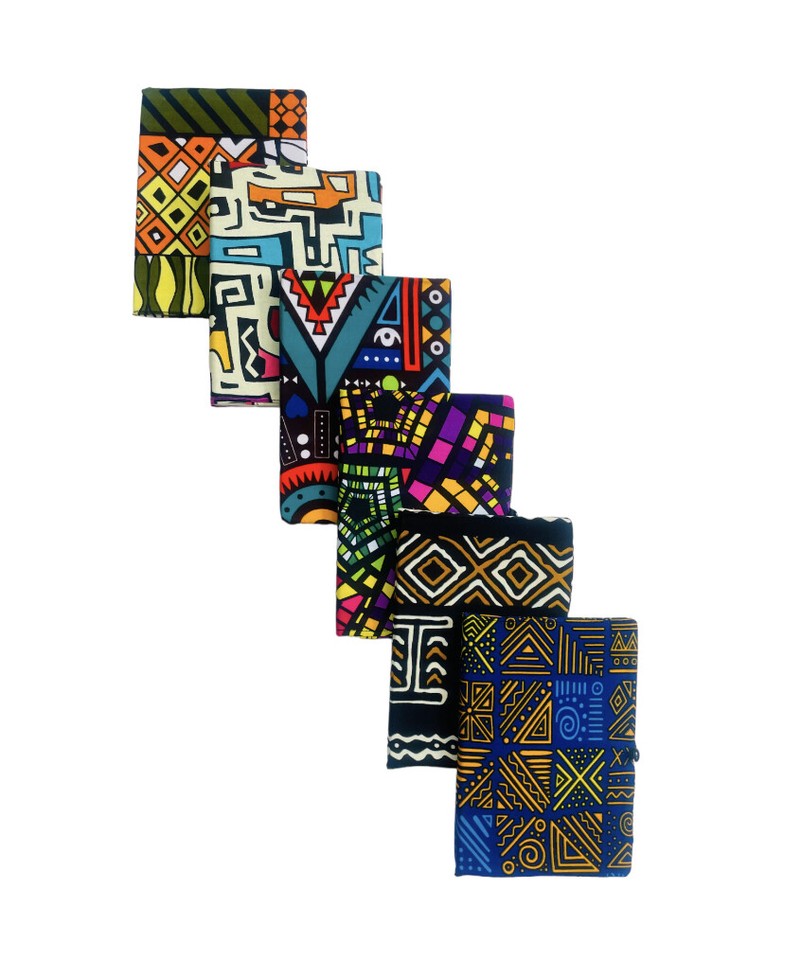 African Print Note Book Stationery Journal Reusable Soft Back Cover A5 ...
