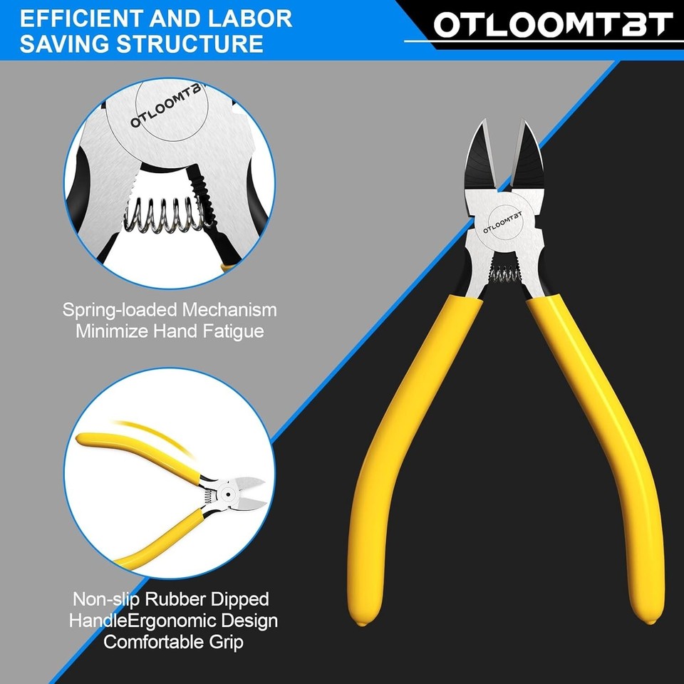 2PCS Wire Cutters Side cutter Cable 6/5" Heavy Duty Cutting pliers ...