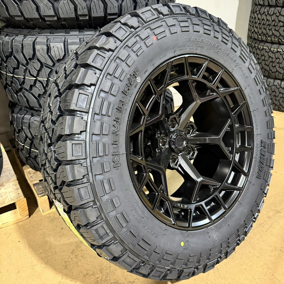 20x10 Fuel FC873 Charger Black Wheels 35 Kenda Tires 6x5.5 Ford Bronco ...