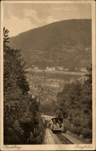 Heidelberg Germany funicular incline railway ~ 1929 vintage postcard | eBay