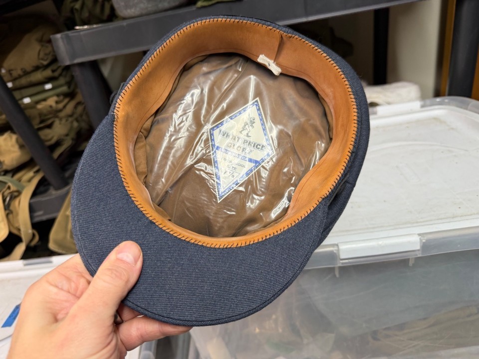 WWII BRITISH RAF ROYAL AIR FORCE PILOT DRESS BLUE SERVICE CAP-XLARGE | eBay