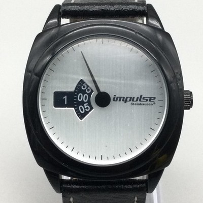 Impulse Steinhausen Mens Watch 40mm Jump Hour Black Strap New Battery ...