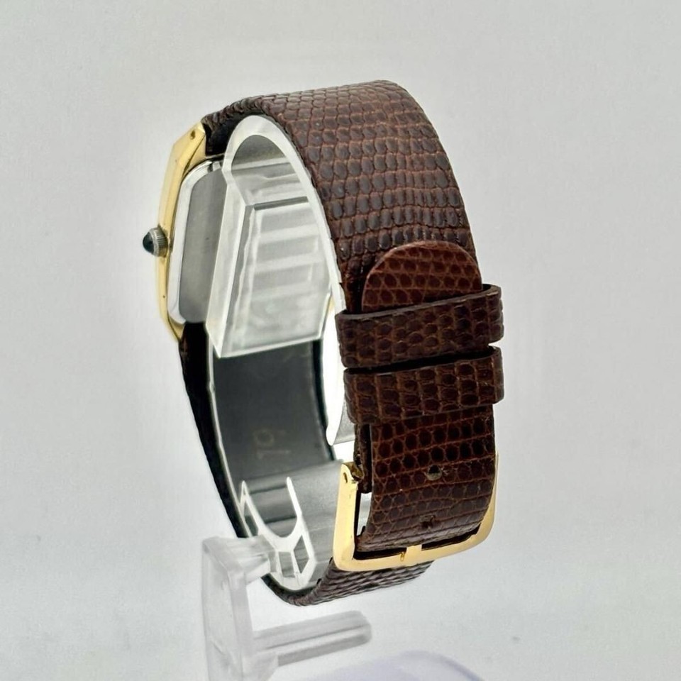 SEIKO 7N01-5A4D Gold Rectangular Quartz Men's Watch New Battery | eBay ...