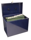 Lockable A4 Metal File Box Filing Storage inc / extra 5 Free Suspension ...
