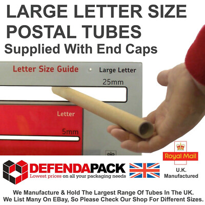 200 350mm 24mm LARGE LETTER Size POSTAL TUBES Royal Mail PiP Poster A3 ...
