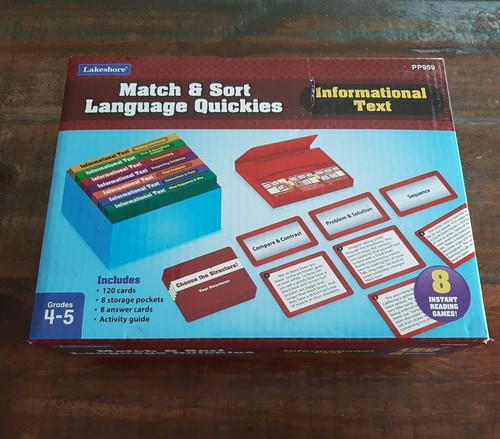 Lakeshore Match & Sort Set Language Flashcards Informational Text ...