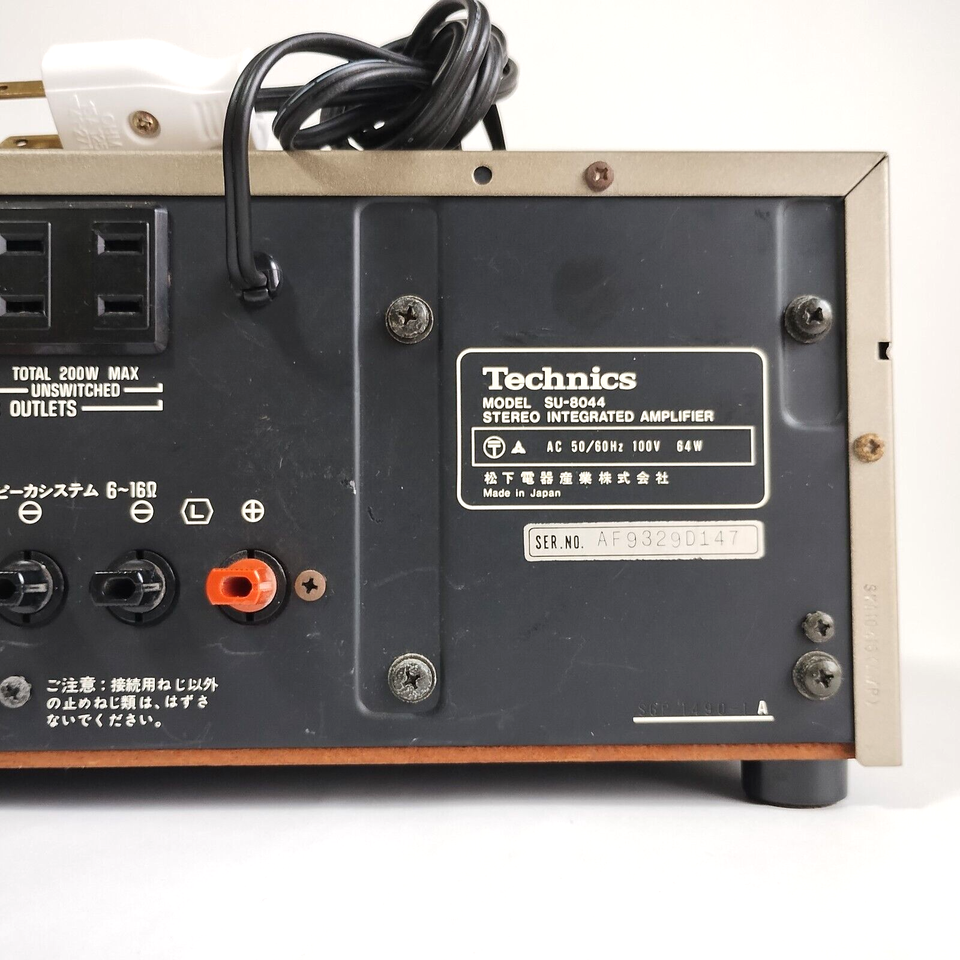 Technics SU-8044 Stereo Integrated Amplifier Vintage Matsushita ...