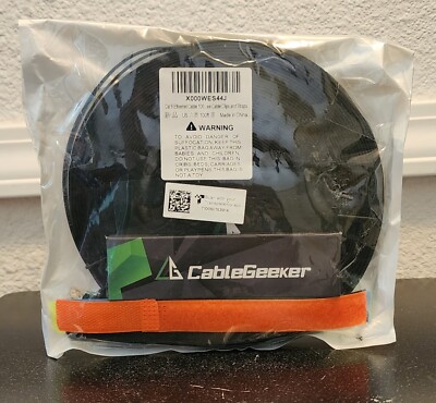 CableGeeker Cat 6 Ether Cable 100 ft - Straps and clips - NEW - Free ...