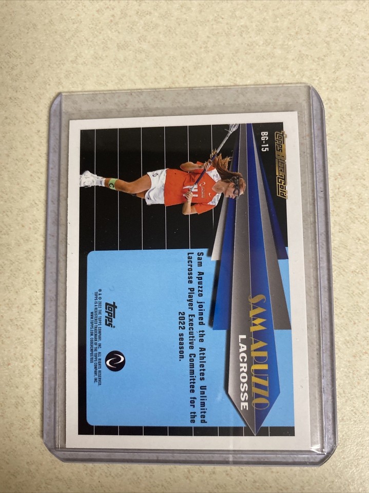 2023 TOPPS ATHLETES UNLIMITED SAM APUZZO BLACK GOLD CARD #BG-15 ...