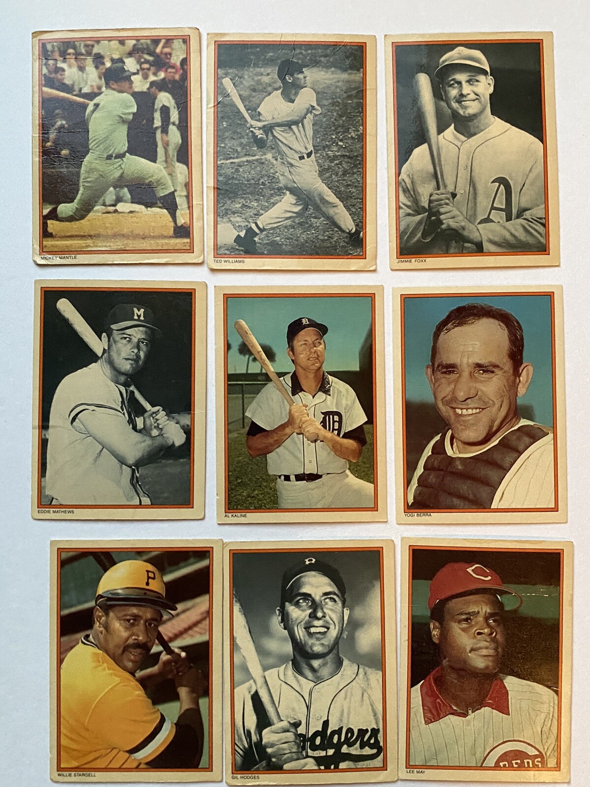 1985 TOPPS CIRCLE K COLLECTORS SERIES BASEBALL CARD Lot9 Mantle Yogi ...
