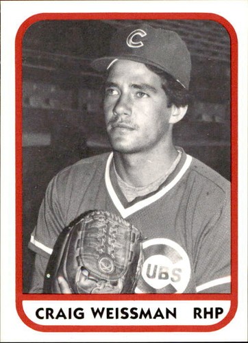 1981 Quad City Cubs TCMA 26 Craig Weissman San Diego California CA ...