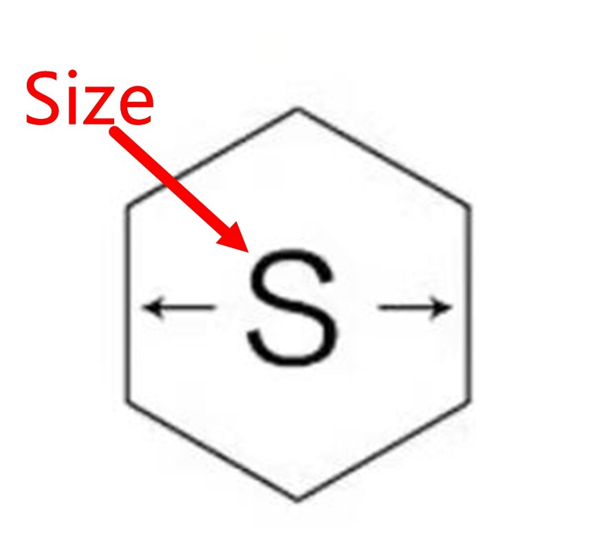 22mm Diameter 300mm Length / 304 Stainless Steel Hexagonal Hex Bar Rod ...