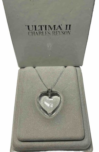 Ultima II Charles Revson Crystal Heart Necklace | eBay