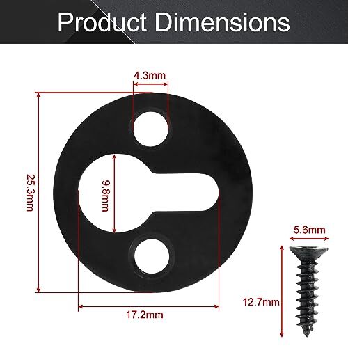 60 Pcs Round Keyhole Hangers with 120 Pcs Screws, Metal Keyhole Frame ...