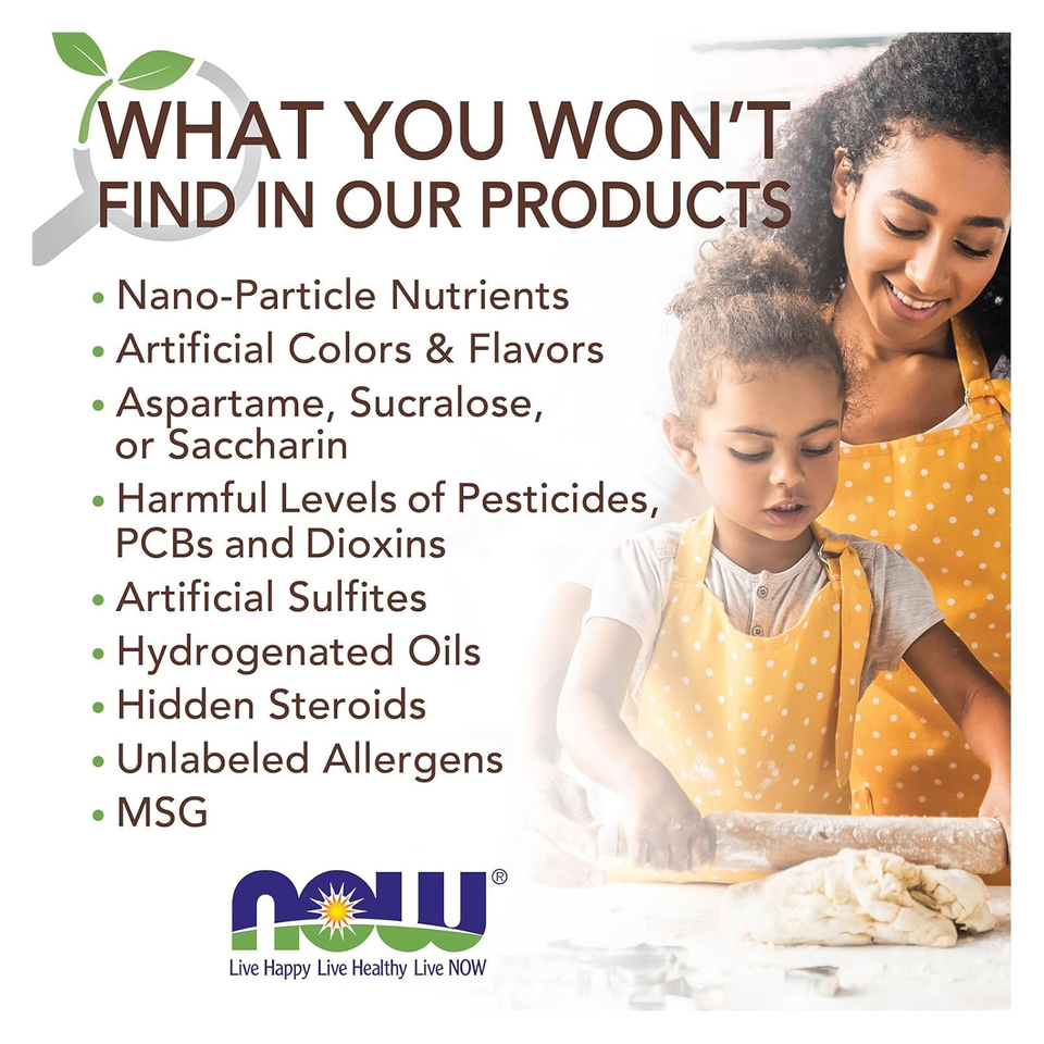 NOW Foods Organic Raw Cacao Powder, with Polyphenols and Flavonols, Sun ...