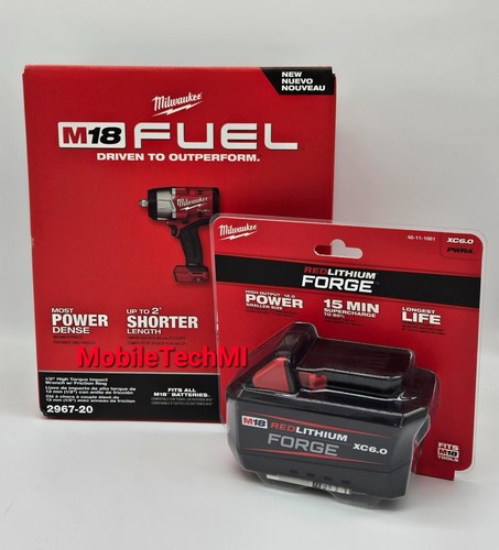 Milwaukee M18 2967-20 FUEL 1/2" High Torque Impact Wrench w/ FORGE 6.0 ...