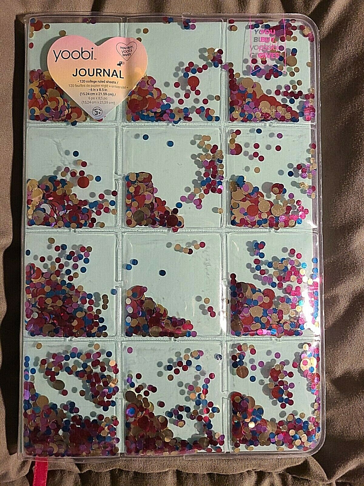 Yoobi Glitter Pockets Journal Green Hard Cover 6 x 8.5 Inches School ...