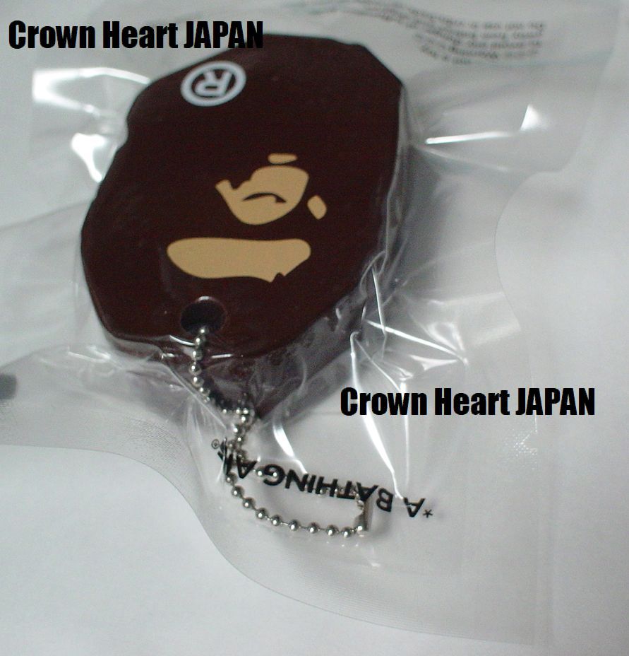 A BATHING APE BAPE APE HEAD Keychain Key Holder Brown Auth | eBay