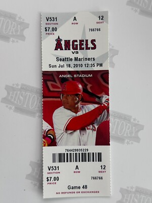 2010 Seattle Mariners at LA Angels Ticket 7/18/10 Napoli Home Run | eBay