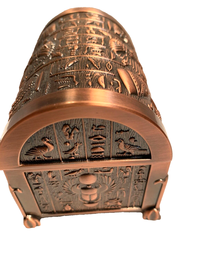 ANCIENT EGYPTIAN PHARAONIC Metal Jewelry Trinket Box Egypt Art Craft 3 ...