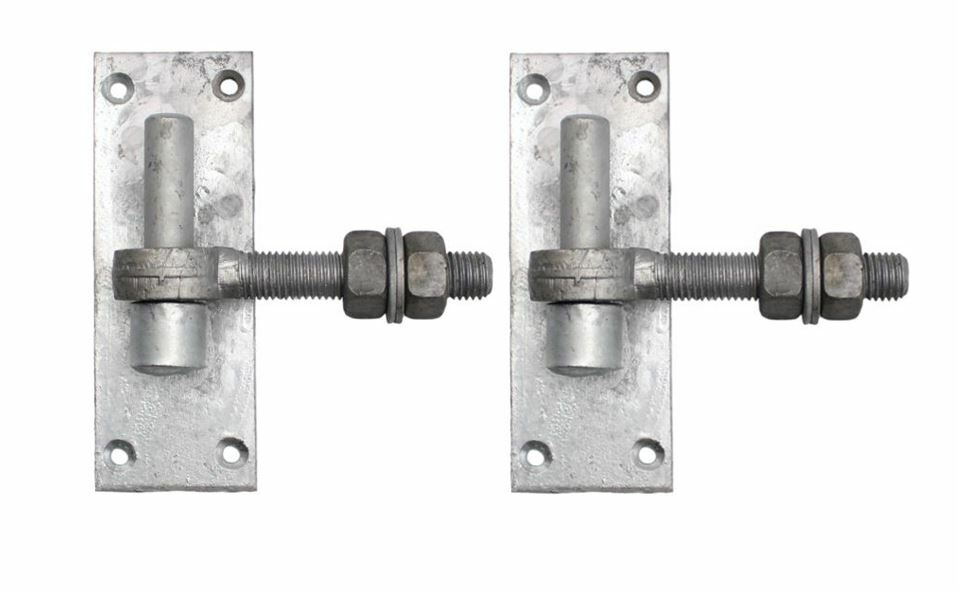 Pair of Heavy Duty Hook on Plates AND Pair of Gate Eye Bolts for Gate ...