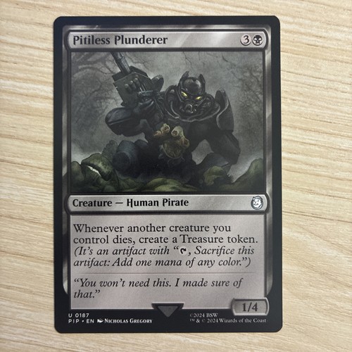 MTG Pitiless Plunderer- Fallout (PIP) Uncommon 187 | eBay Australia