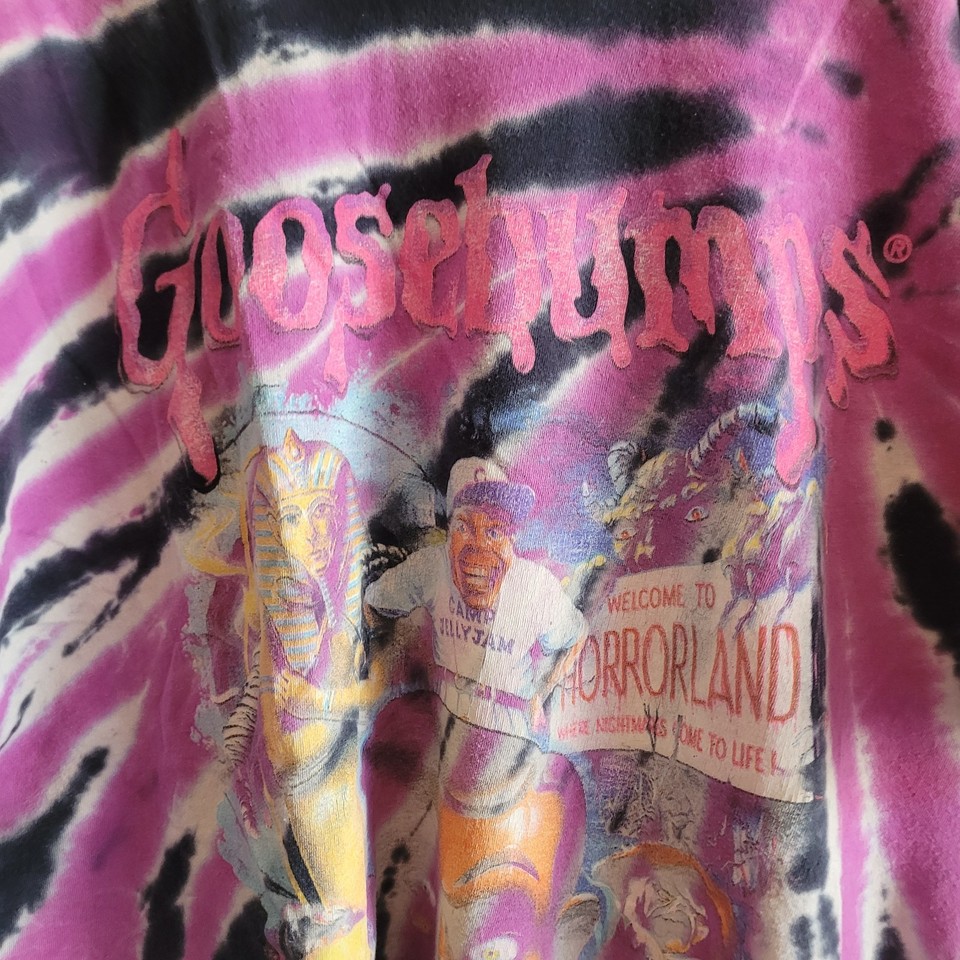Goosbumps L Tie Dye Graphic T-shirt Halloween Scarey Costume | eBay UK