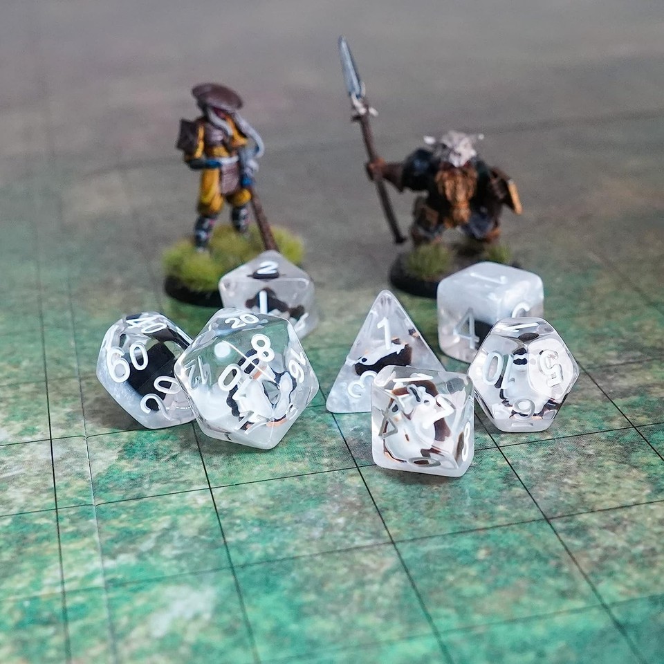 Resin Poly Dice Set: Penguin Dice | eBay