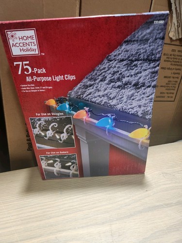 12 Boxes HOME ACCENTS HOLIDAY 75 PACK ALL-PURPOSE LIGHT CLIPS | eBay