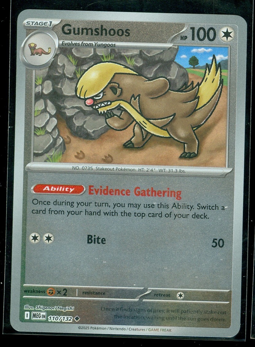 Pokemon GUMSHOOS 110/132 - Mega Evolution - Rev Holo - MINT | eBay