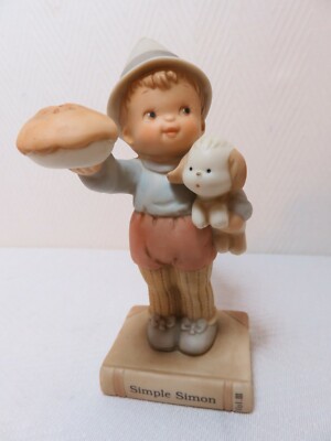 VTG 1992 ENESCO LUCIE ATTWELL ONCE UPON A TALE SIMPLE SIMON FIGURINE ...