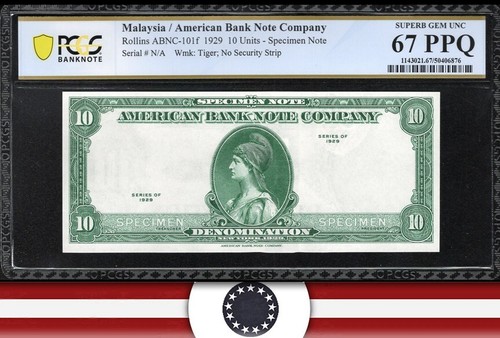 1929 $10 ABNC SPECIMEN TEST NOTE PCGS 67 PPQ TEN DOLLAR BILL 06876 | eBay