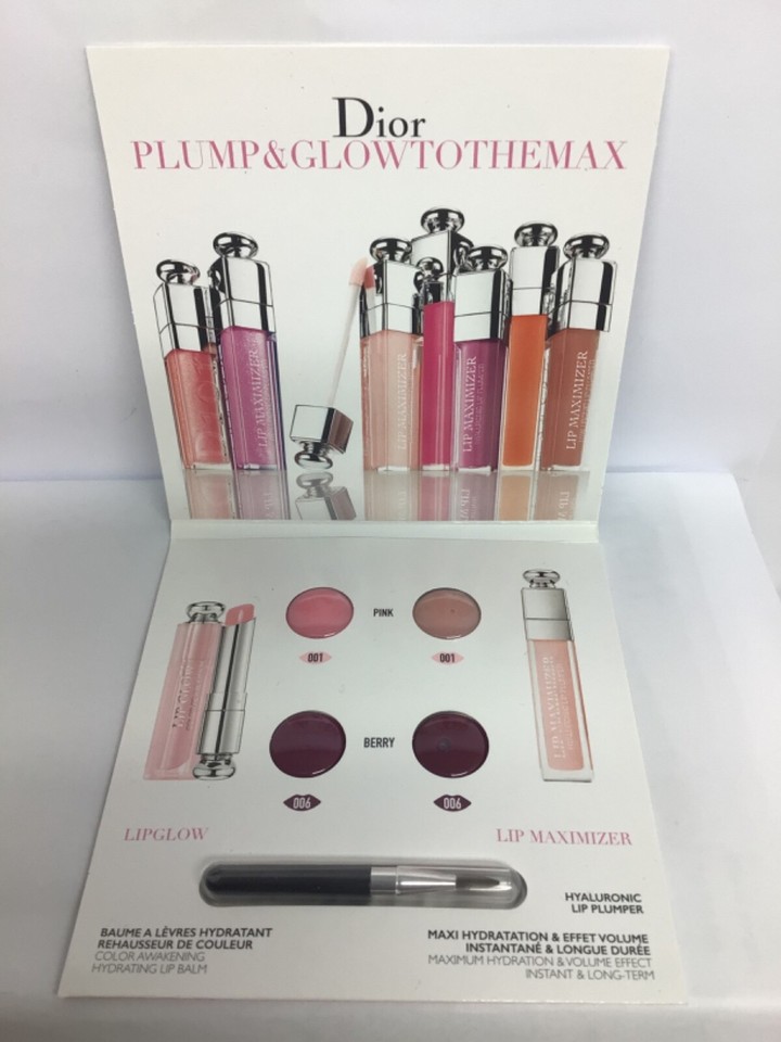 Dior Plum & Glow To The Max Sample Card With Pink&Berry Lip Glow ...