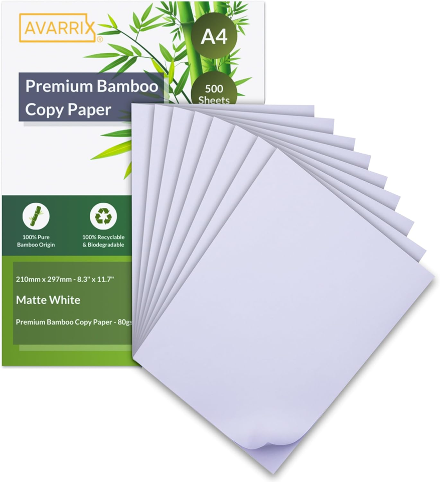 Australia Bamboo Copy Paper A4, 500 Sheets, 1 Ream, 80 GSM, Matte White ...