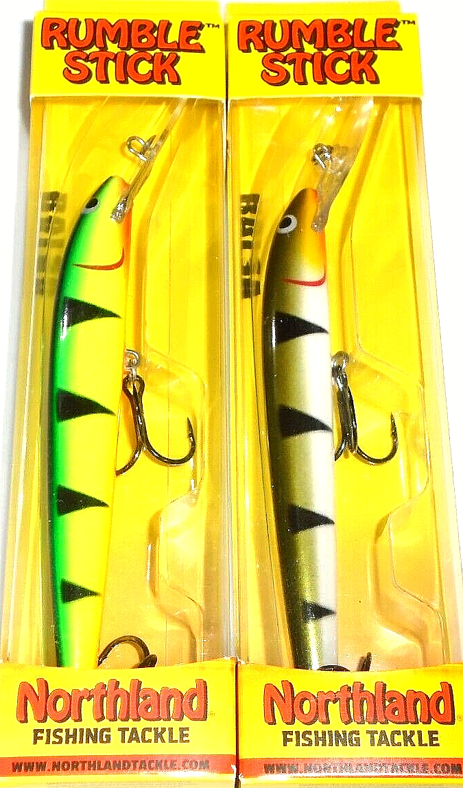 Northland Tackle RST5 Balsa Rumble Stick Crankbait (Lot of 2-Olive ...