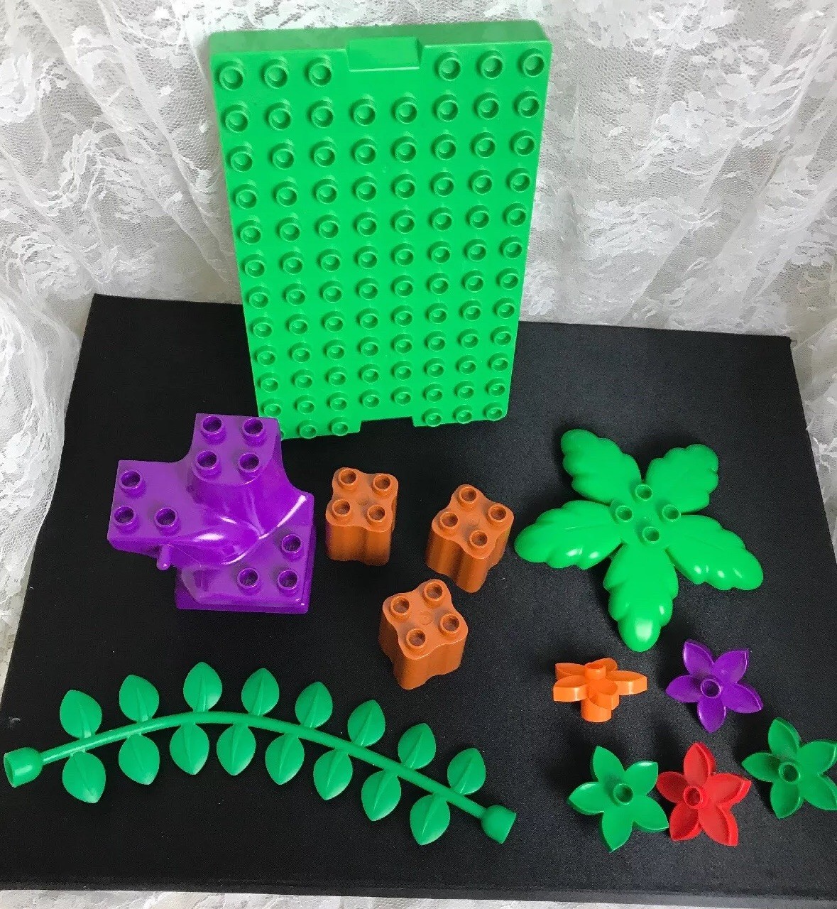 LEGO Duplo Palm Tree Flower Lot - 7.5" x 5" Base 12 Pieces Total | eBay