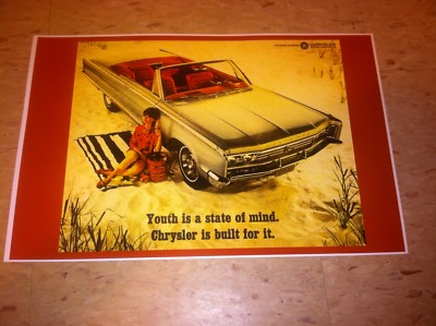 Vintage Chrysler Mopar Advertisement Poster Man Cave Gift Art Decor ...