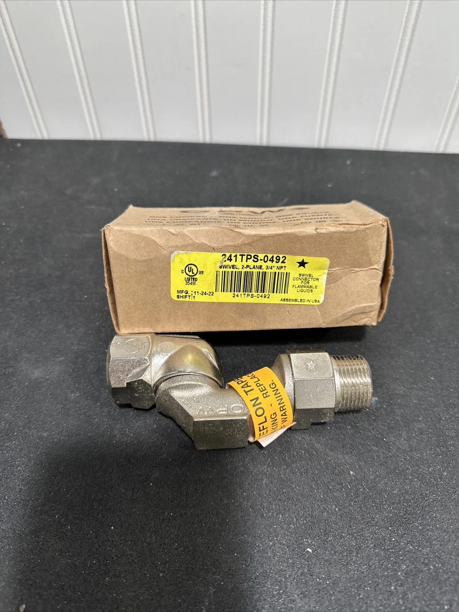 OPW 241TPS-0492 TWO PLANE HOSE SWIVEL FUEL, 3/4x3/4 E85, 53% OFF