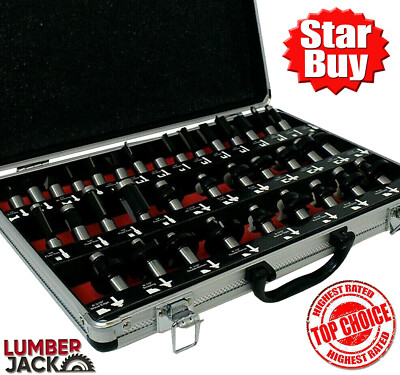 Lumberjack Router Bit Set 1/2" Shank 35Pc Trade Quality TCT in ...